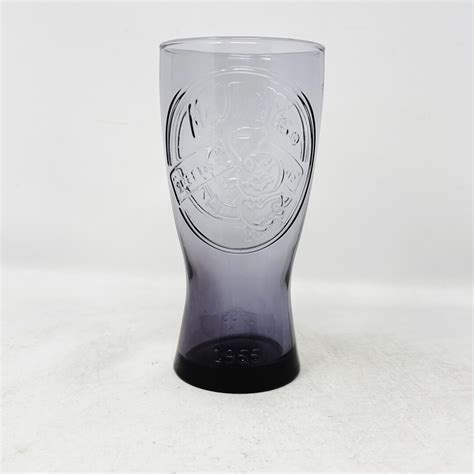 Vintage Mcdonalds Glass 1955 Purple Amethyst Embossed Speedee