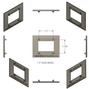 Arduino Enclosure Bezel 1 3 For OLED 128 X 64 Etsy