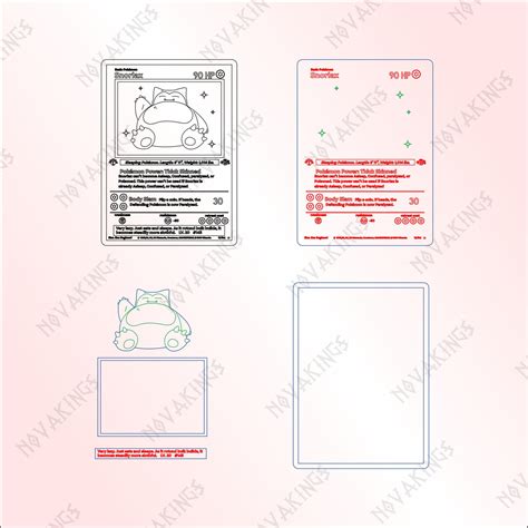 Snorlax Pokemon Card Vector Svg Pdf Dxf Laser Cutter File Etsy