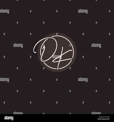 Initials Dk Logo Monogram With Simple Circle Line Style Vector Graphic Stock Vector Image And Art