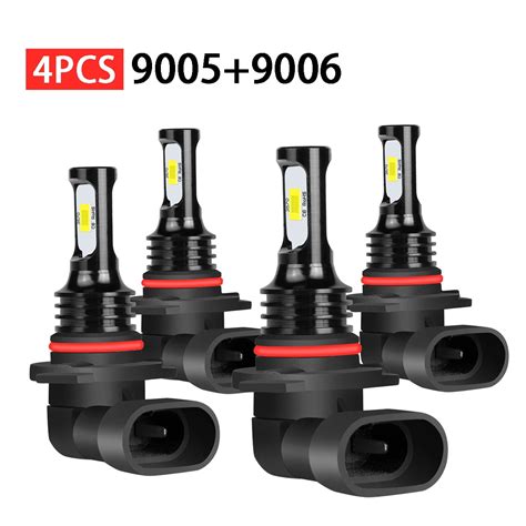 X LED Combo Headlight Bulbs High Low Beam K Super White Bright Walmart