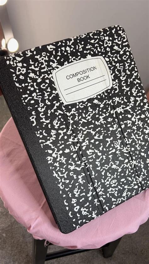 Ipad Case Composition Style Black And White Notebook Design