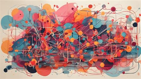 Premium Photo An Abstract Representation Of A Computer Network With A Vibrant Color Palette