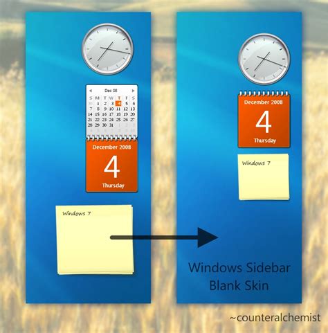 Windows Sidebar Blank Skin By Counteralchemist On DeviantArt
