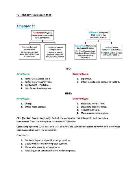 complete igcse ict revision notes pdf computer data storage