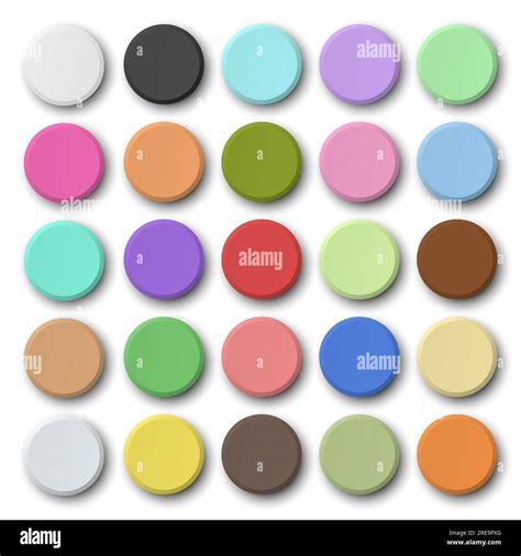 Vector Realistic Round Pharmaceutical Medical Pills Tablets Vitamins Capsule Set Closeup