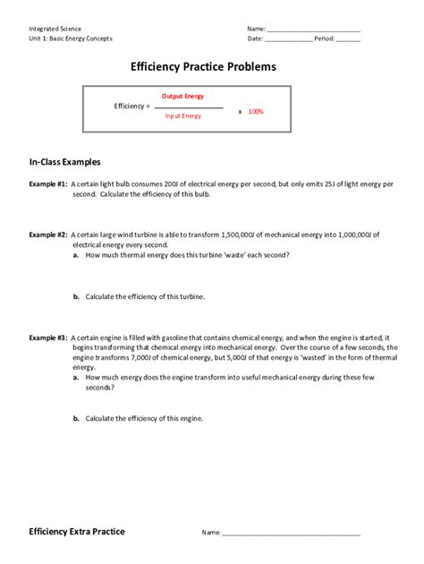 Fillable Online Efficiency Practice Problems Tsfx Fax Email Print