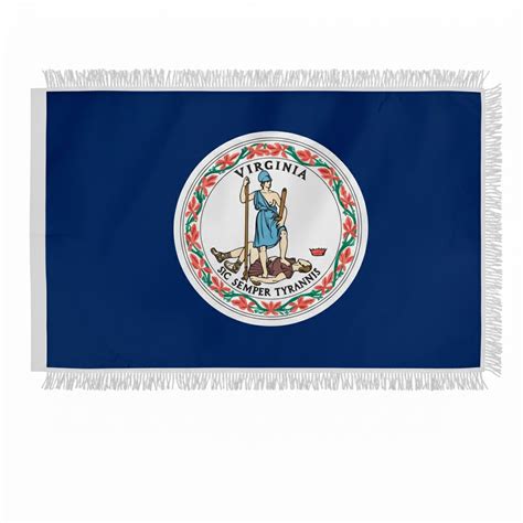 Virginia Indoor Flag With Gold Fringe Made In Usa Tidmore Flags