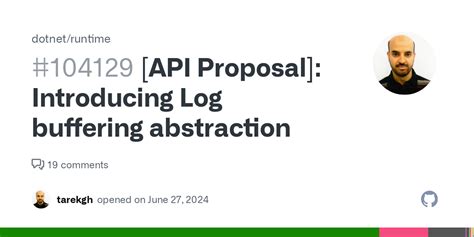Api Proposal Introducing Log Buffering Abstraction · Issue 104129
