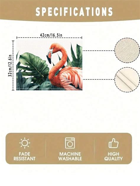 4 Stuks Antislip En Hittebestendige Placemats Met Zomerpalmbladeren En