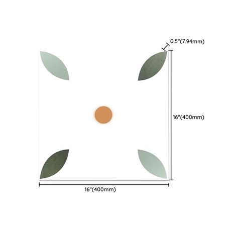 Patterned Rectangular Tile Modern Straight Edge Glazed Floor Tile Clearhalo