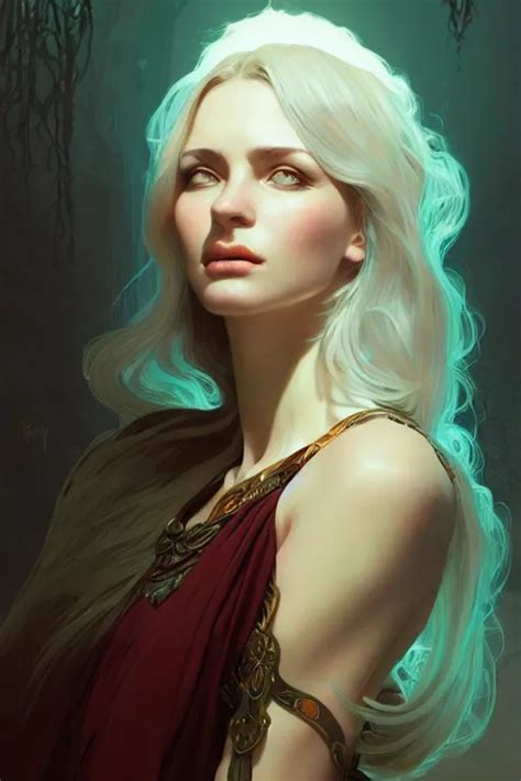 A Beautiful Sorcerer Woman Fantasy Portrait Sharp Stable Diffusion