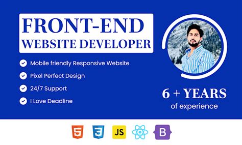 Be Your Professional Frontend Web Developer Using Html5 Css3 And