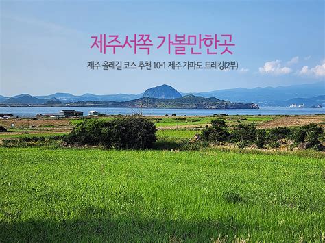 제주서쪽 가볼 만한 곳 제주 올레길 코스 추천 10 1 제주 가파도 트레킹 2부 네이버 블로그