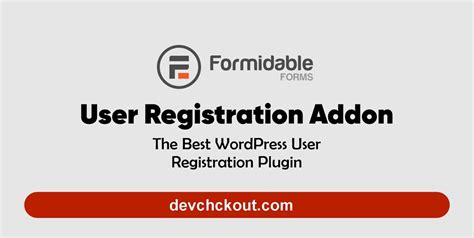Formidable Forms User Registration Addon Gpl V Devcheckout