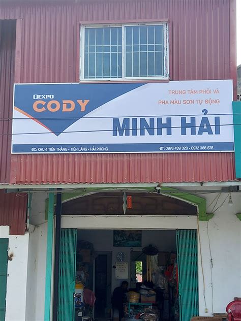 Làm biển quảng cáo bạt hiflex cho cửa hàng sơn Minh Hải