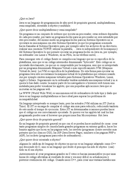 qué es java pdf máquina virtual de java java lenguaje de