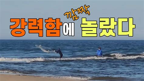 강력함에 깜짝 놀랐다 Cast Net 投網 바다투망 투망 까치복 숭어 복지리탕 Youtube