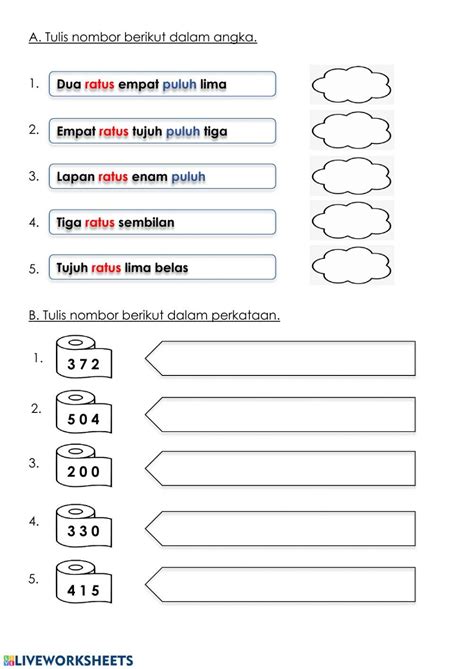 Lembaran Kerja Latihan Matematik Tahun Nombor Hingga Rpt Mt My Xxx