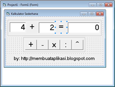 VB Net Tutorial Programming Kalkulator Sederhana Dengan Visual Basic 6 0