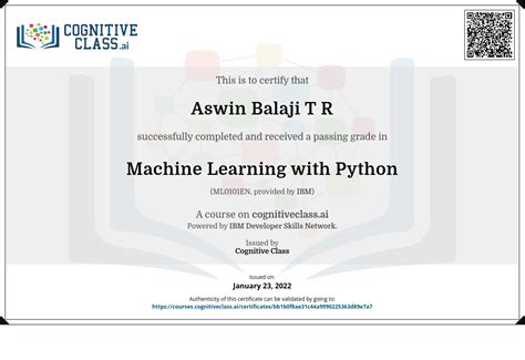 Ibm Ml0101en Certificate Cognitiveclass Ibm Ml0101en Certificate Cognitiveclass