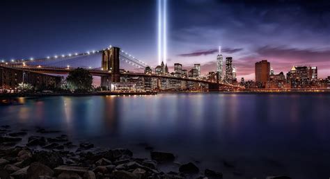 Brooklyn Bridge Night Cityscape Wallpapers Wallpaper Cave