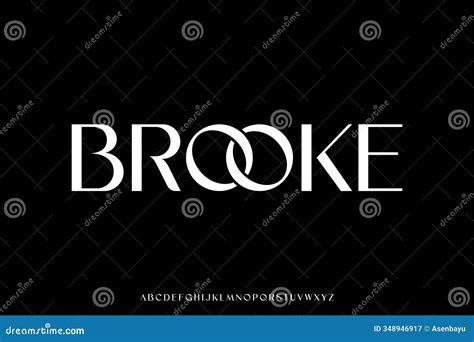 Elegant Luxury Modern Sans Serif Alphabet Display Font Vector Illustration Stock Vector