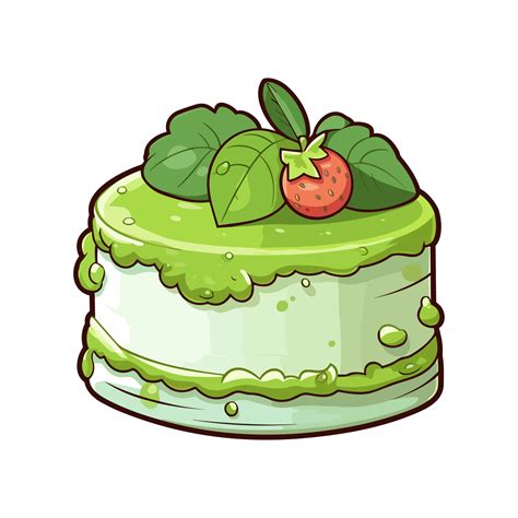 Green Birthday Cake Clipart