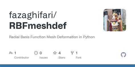 github fazaghifari rbfmeshdef radial basis function mesh deformation