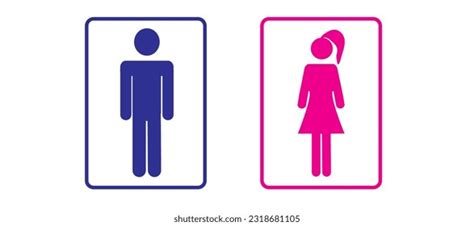 Símbolo De Baño De Niña Rosa Girls Toilet Sign Etsy España