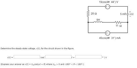 Solved Determine The Steady State Voltage V T For The Chegg