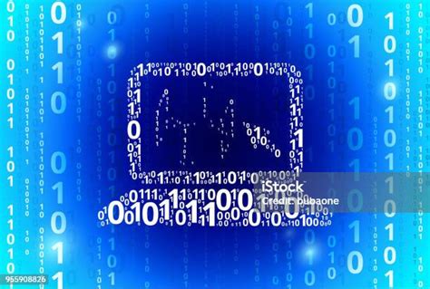 Construction Program Binary Code Blue Vector Pattern Background Stock