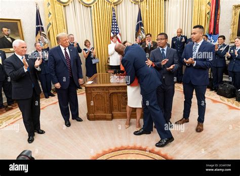 Us Air Force General Charles Q Brown Embraces His Wife Sharene