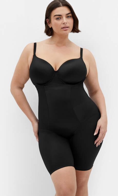 Womens Plus Size Black Smooth And Chic Thigh Shaper