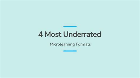 Top Effective And Efficient Options For Microlearning Formats YouTube