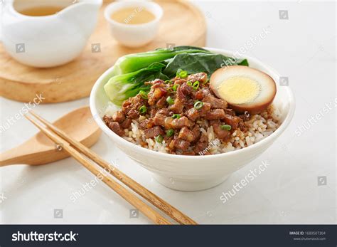 420 Lu Rou Fan Taiwanese Braised Pork Rice Bowl Images Stock Photos