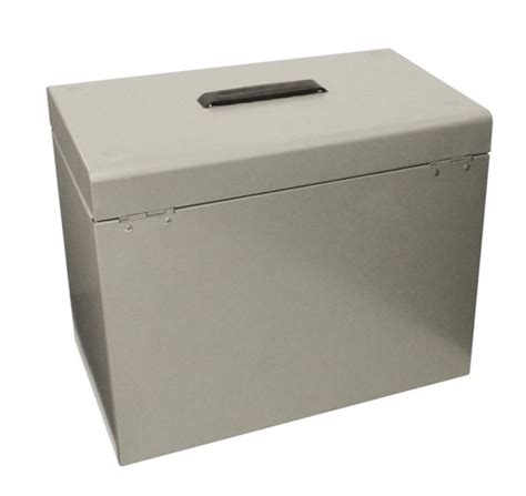 Lockable A4 Metal File Box Filing Storage Inc Extra 5 Free Suspension