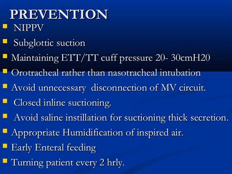 Ventilator Associated Pneumonia