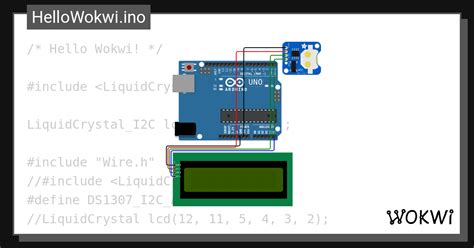 LCD 1602 Dash RTC Wokwi ESP32 STM32 Arduino Simulator