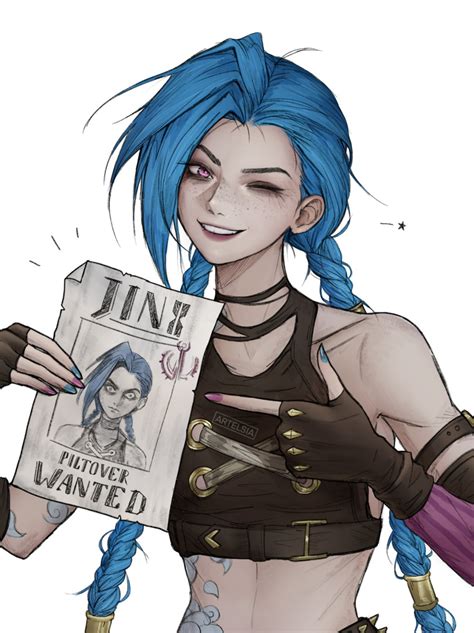 Safebooru 1girl Arcane League Of Legends Arcane Jinx Arm Tattoo