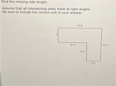 Solved Find The Missing Side Length Assume That All Chegg Com
