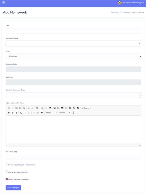 Creating Homework Documentation