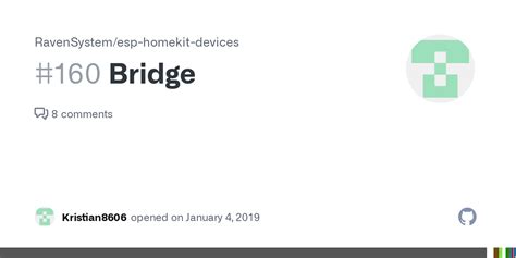 bridge · issue 160 · ravensystem esp homekit devices · github