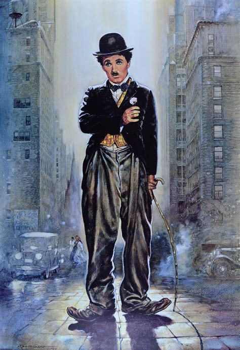 Renato Casaro Lichter Der Grossstadt Charlie Chaplin Poster Kunstdruck