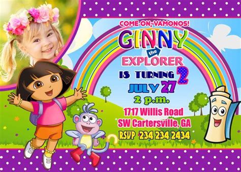 Dora The Explorer Invitation Dora Invitation Dora The Explorer