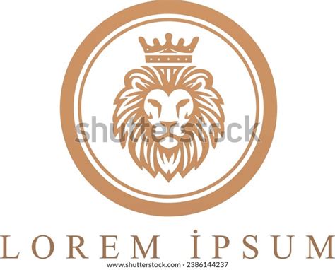 Lion Crown Logo Design Royal Logo Stock Vector Royalty Free