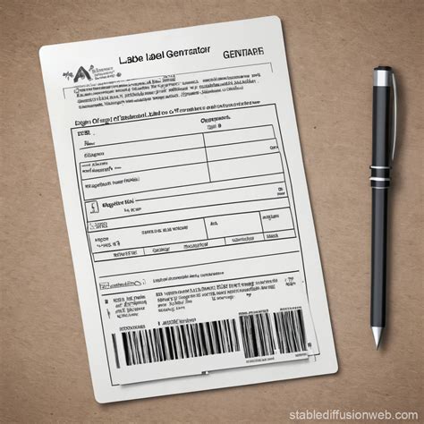 Label Generator Software Design Stable Diffusion Online