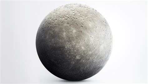 Premium AI Image Mercury Planet Front View Isolated On White