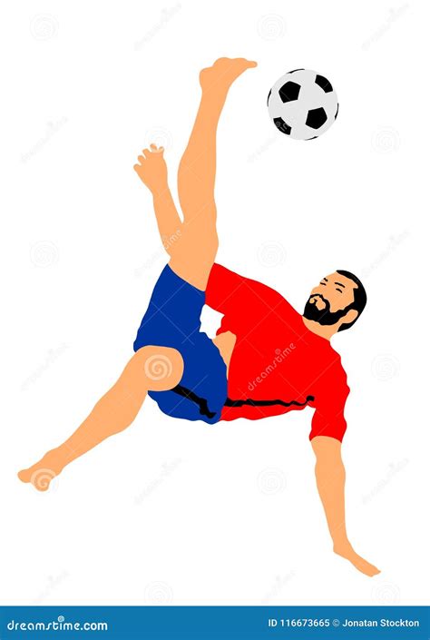 Sand Soccer Player Vector Illustration Isolated On White Background