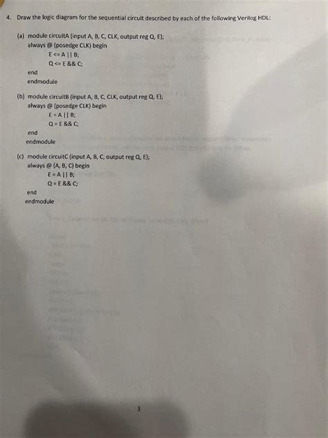 Solved Draw The Logic Diagram For The Sequential Circuit Chegg